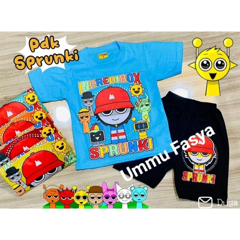 Jual SETELAN BAJU DAN CELANA SPRUNKI WARNA UNTUK ANAK LAKI-LAKI DAN ...