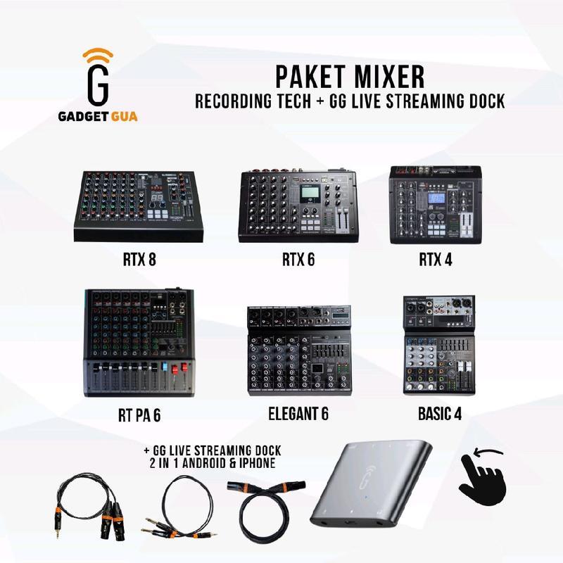 Jual PAKET Mixer Recording Tech + GG Live Streaming Dock (Belum ...