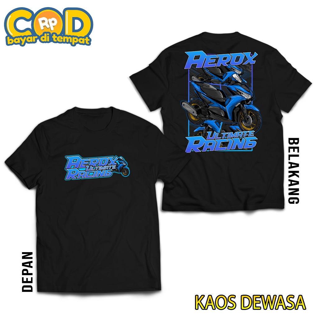 Jual KAOS DEWASA MOTOR AEROX ULTIMATE RACING - TSHIRT RACING AEROX VIRAL - BAJU RACING KEREN ...