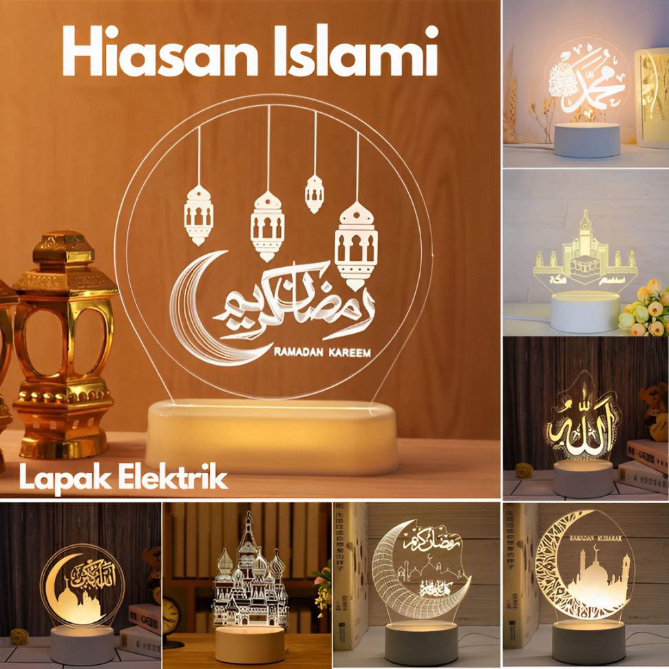 Jual Lampu Tidur Kamar Colokan Karakter Islami Hiasan Led Meja Pojok ...