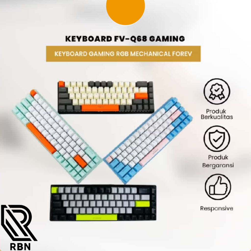 Jual Keyboard Gaming RGB Mechanical Forev FV-Q68 | Shopee Indonesia