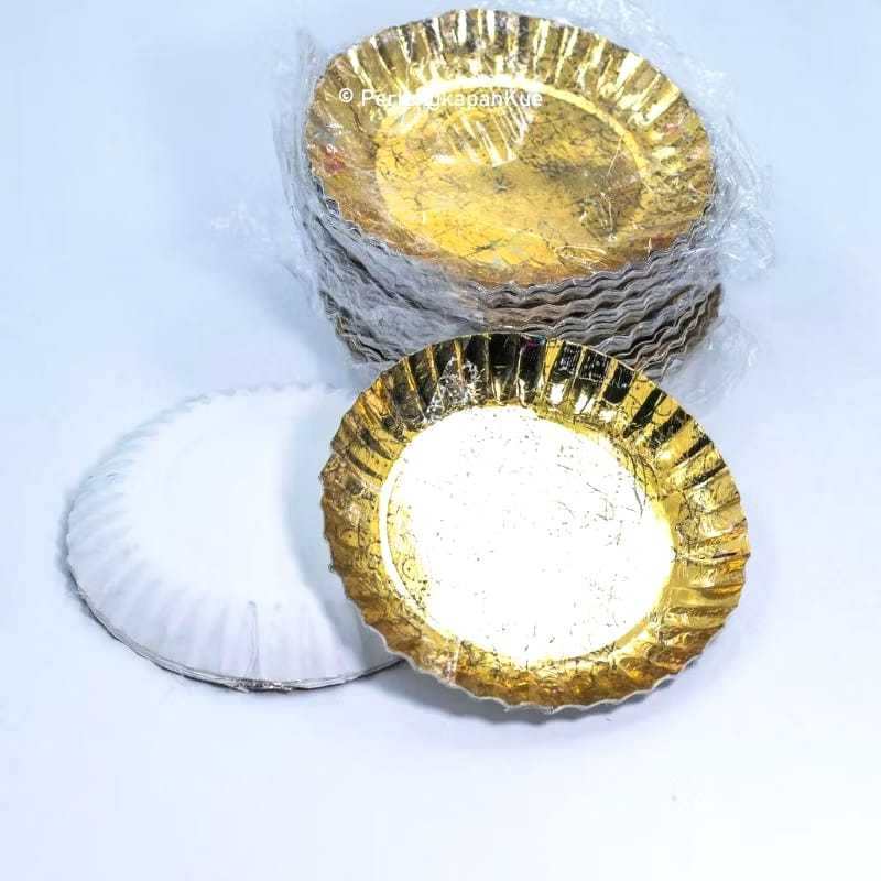 Jual Piring Kertas Kue Ulang Tahun Emas Perak Ekonomis Isi 10pcs | Shopee Indonesia
