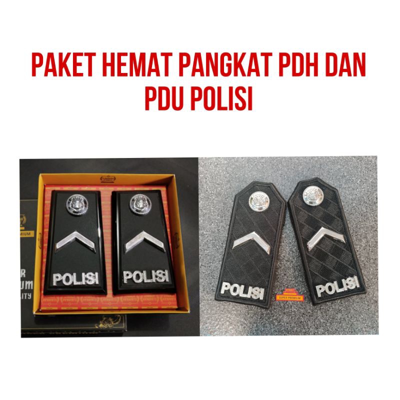 Jual SATU PAKET PANGKAT PDH DAN PDU POLRI ATRIBUT POLISI GOLONGAN ...