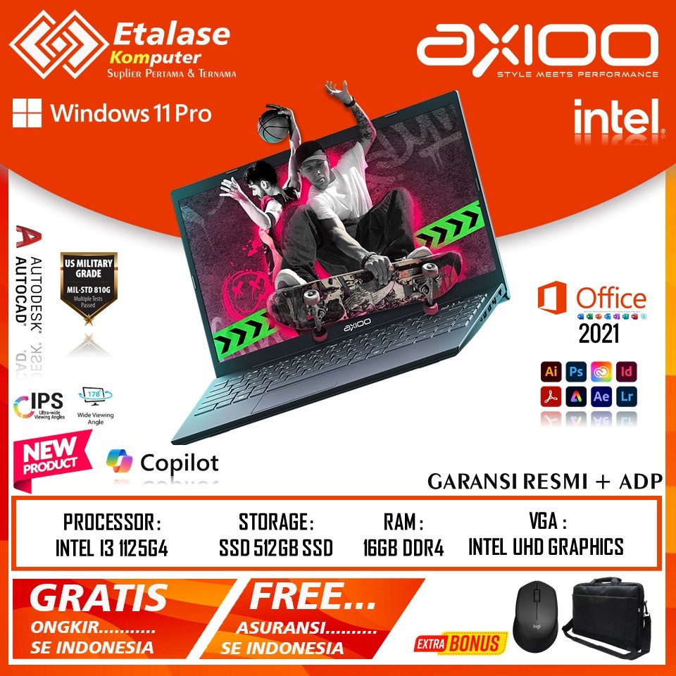 Jual Laptop Axioo Mybook Hype 3 G11 Core i3 1125G4 16GB 512GB 14.0FHD IPS W11 Original | Shopee ...
