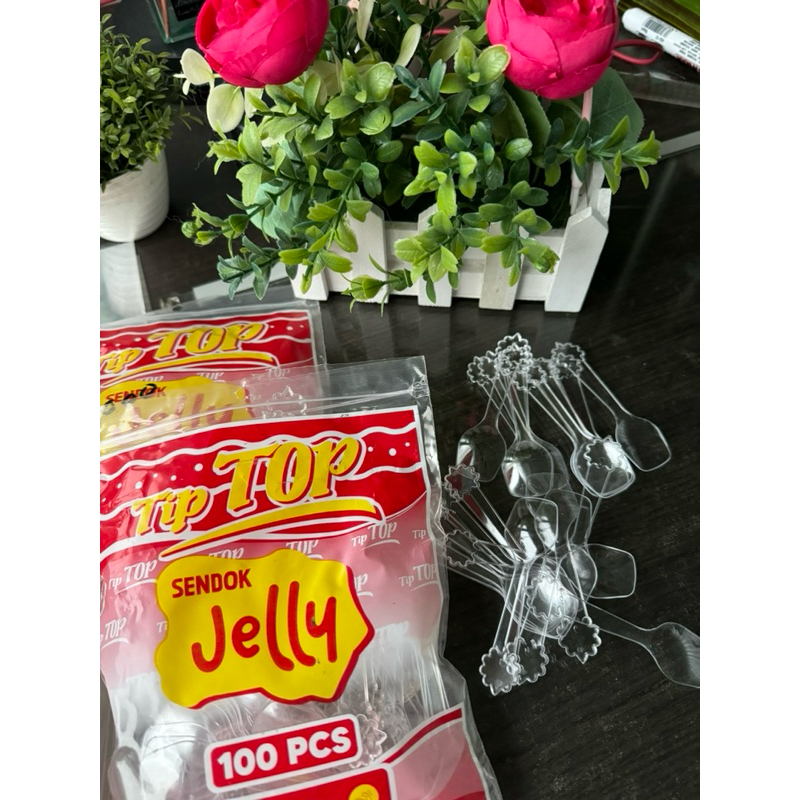 Jual Sendok plastik jelly/agar-agar (1 pack isi 100) | Shopee Indonesia