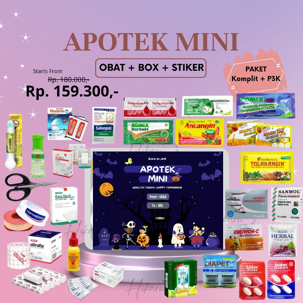 Jual Paket Apotek Mini & P3K Mudik Lengkap | Mudik Keluarga & LDR ...