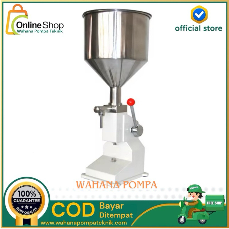 Jual A-03 Manual Hand Filling Machine Paste Honey Canning 0-50ml liquid ...