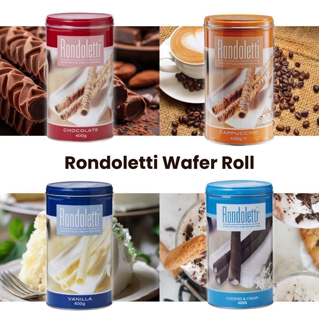 Jual Rondoletti Wafer Roll Astor Coklat Cappuccino Vanilla Cookies ...