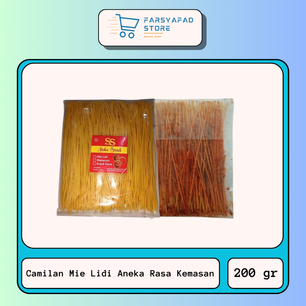 Jual Camilan Mie Lidi Rasa Original Dan Pedas Kemasan Ukuran 200gr ...