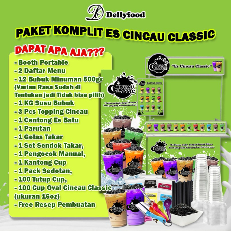Jual Paket Usaha Es Cincau Classic Komplit / Booth Portable dan Bahan ...