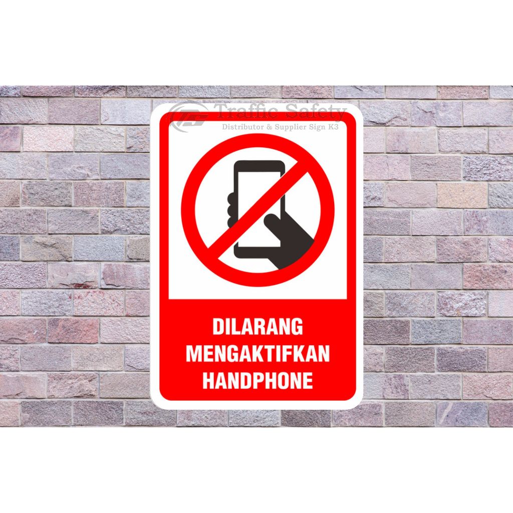 Jual Rambu dilarang mengaktifkan handphone - Plat Alumunium 1.2mm ...