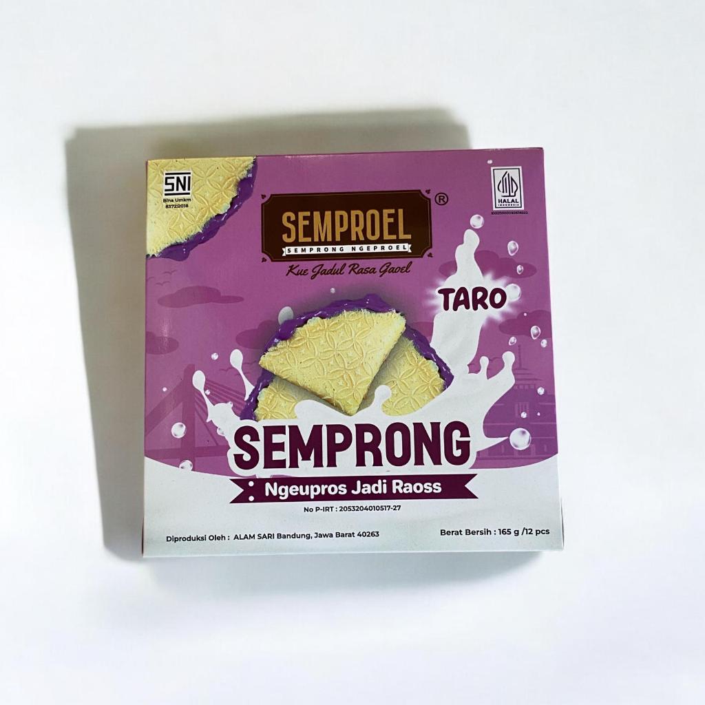 Jual SEMPROEL - Semprong Ngeproel Crepes Kotak Rasa Taro | Kue ...