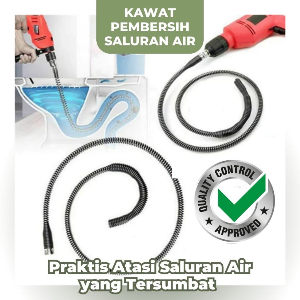 Jual Alat Pembersih Saluran Kawat Pembersih Saluran Pipa Mampet Dengan Adaptor Bor 3M 5M 10M ...
