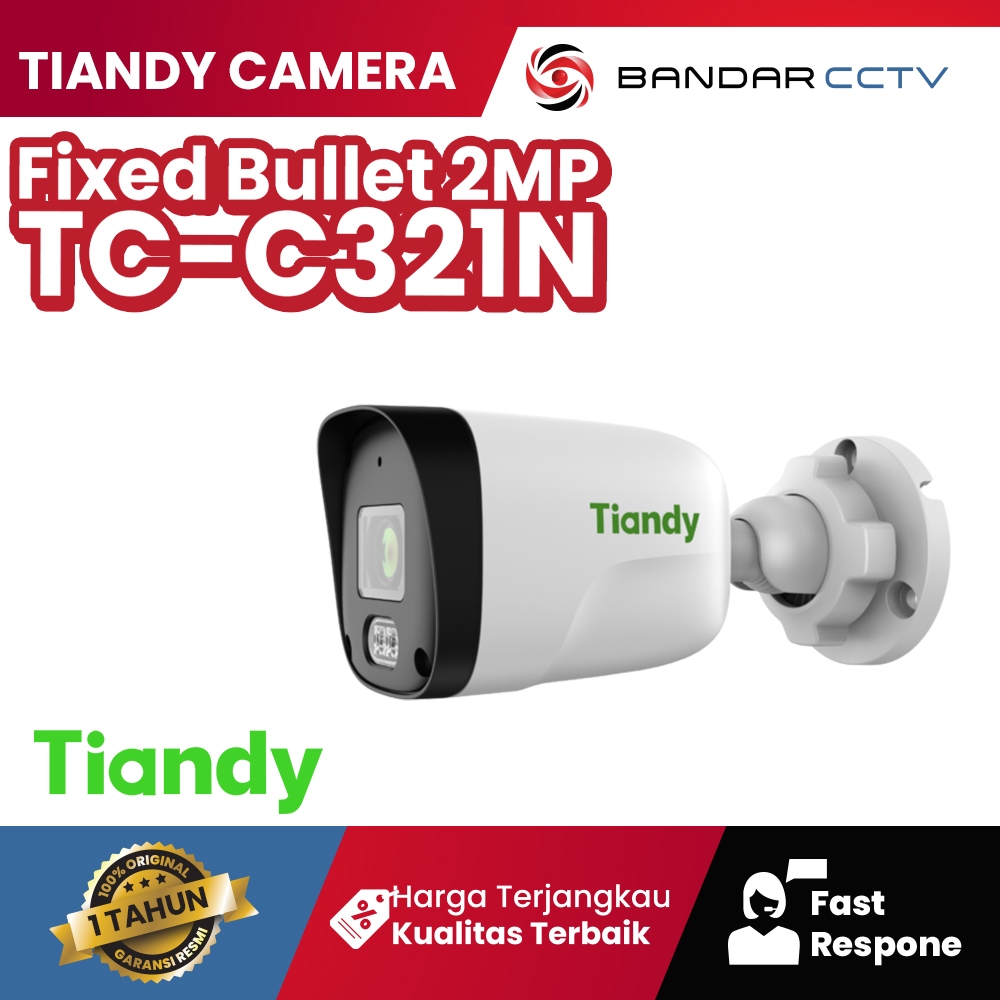 Jual Tiandy TC-C321N 2mp Fixed Bullet IP Camera Built In Mic | Shopee ...