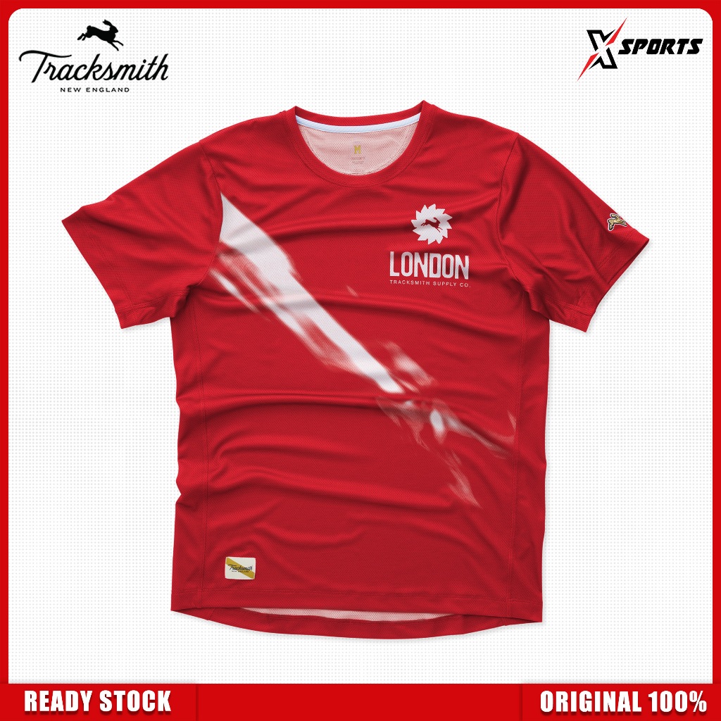 Jual TRACKSMITH London Marathon 2025 Tee Men Red White | Shopee Indonesia