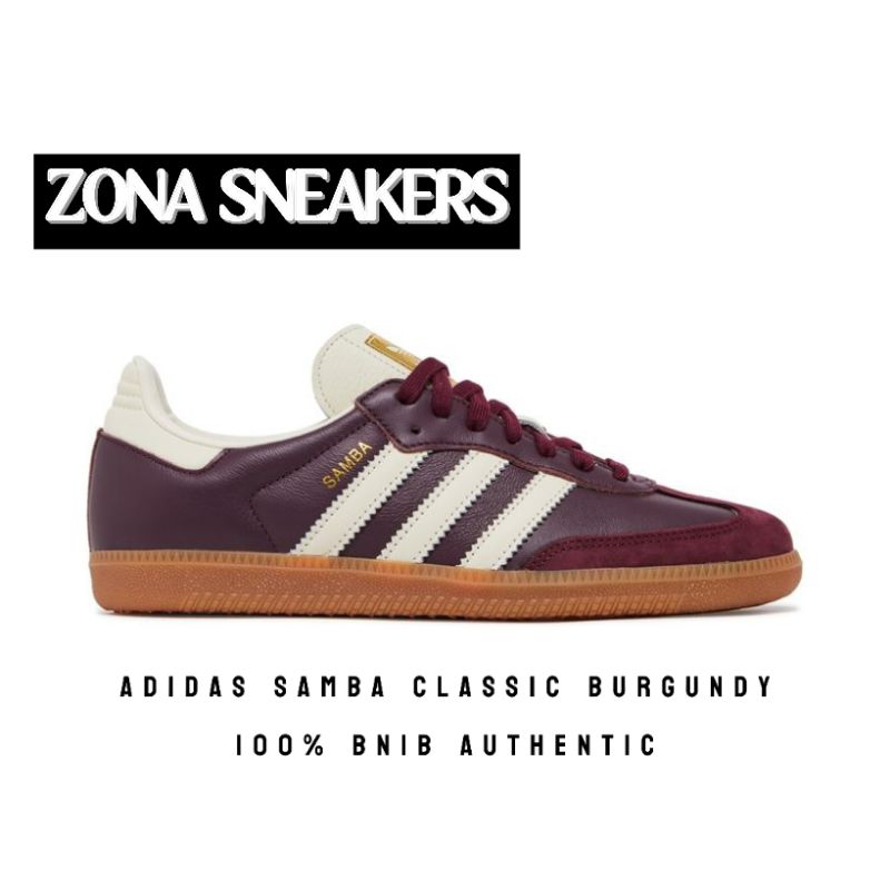 Jual Sepatu Adidas Samba OG Classic Maroon | Shopee Indonesia