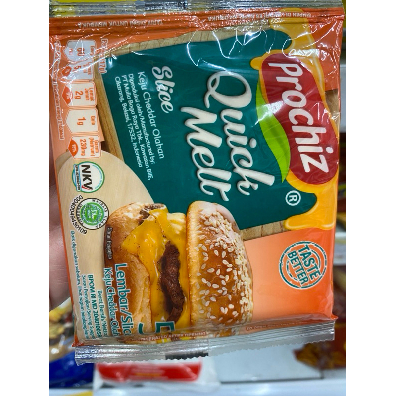 Jual PROCHIZ Quick Melt Slice keju cheddar olahan 5 lembar | Shopee ...