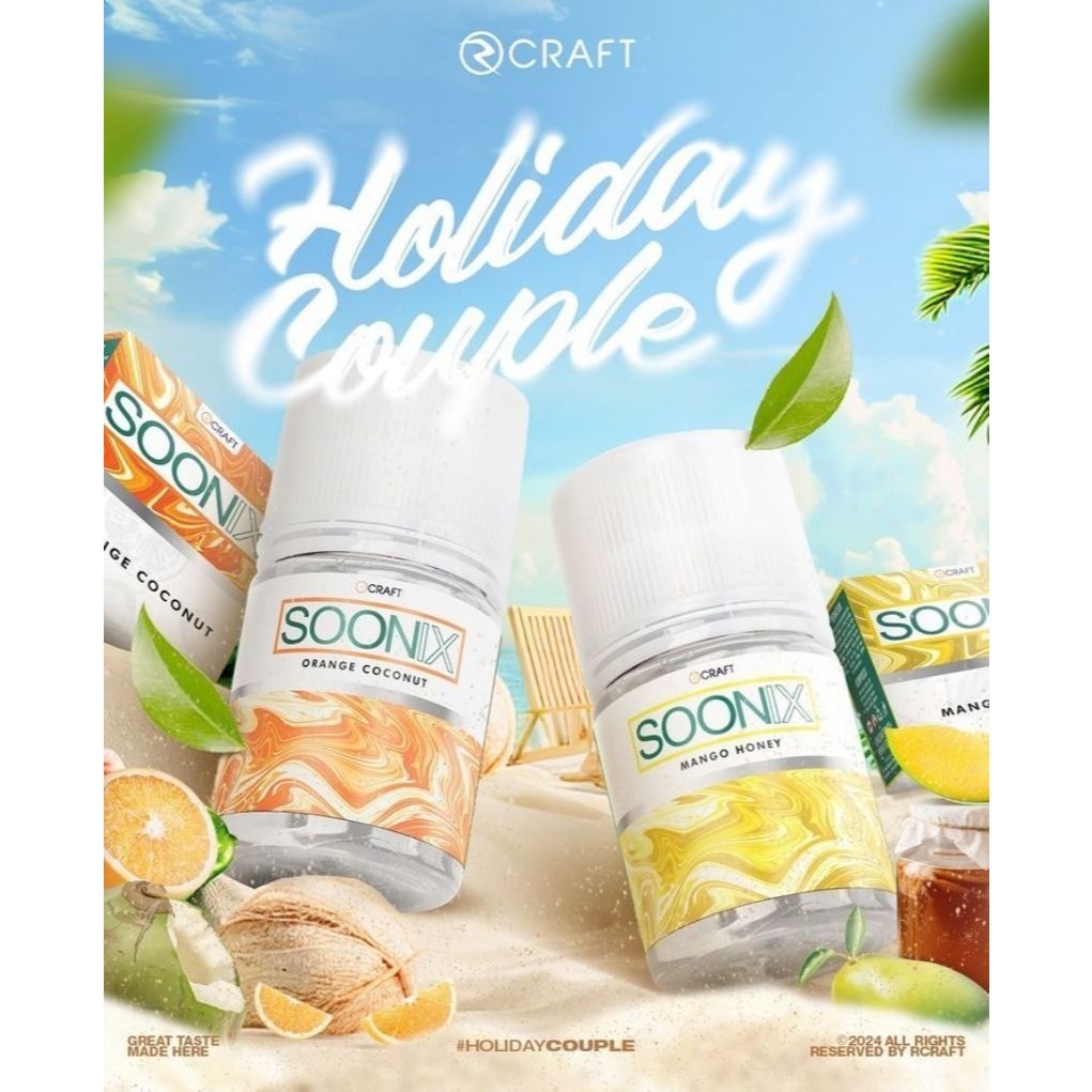 Jual LIQUID SOONIX HOLIDAY COUPLE SERIES 60ML LIQUID FREEBASE BY RCRAFT ...