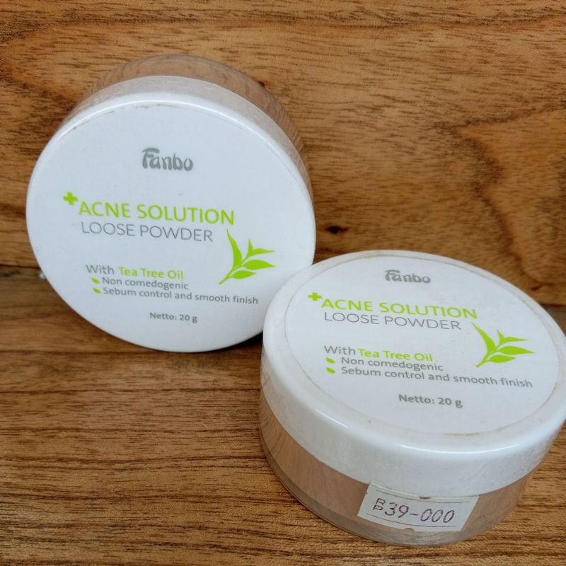 Jual FANBO ACNE SOLUTION LOOSE POWDER WITH TEA TREE OIL 20 g | HALAL ...