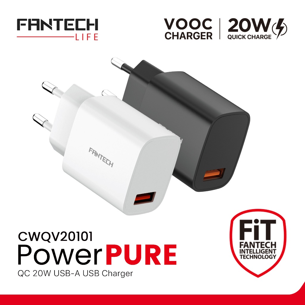 Jual Fantech Life Charger VOOC 20W Kepala Charger POWERPURE CWQV20101 ...