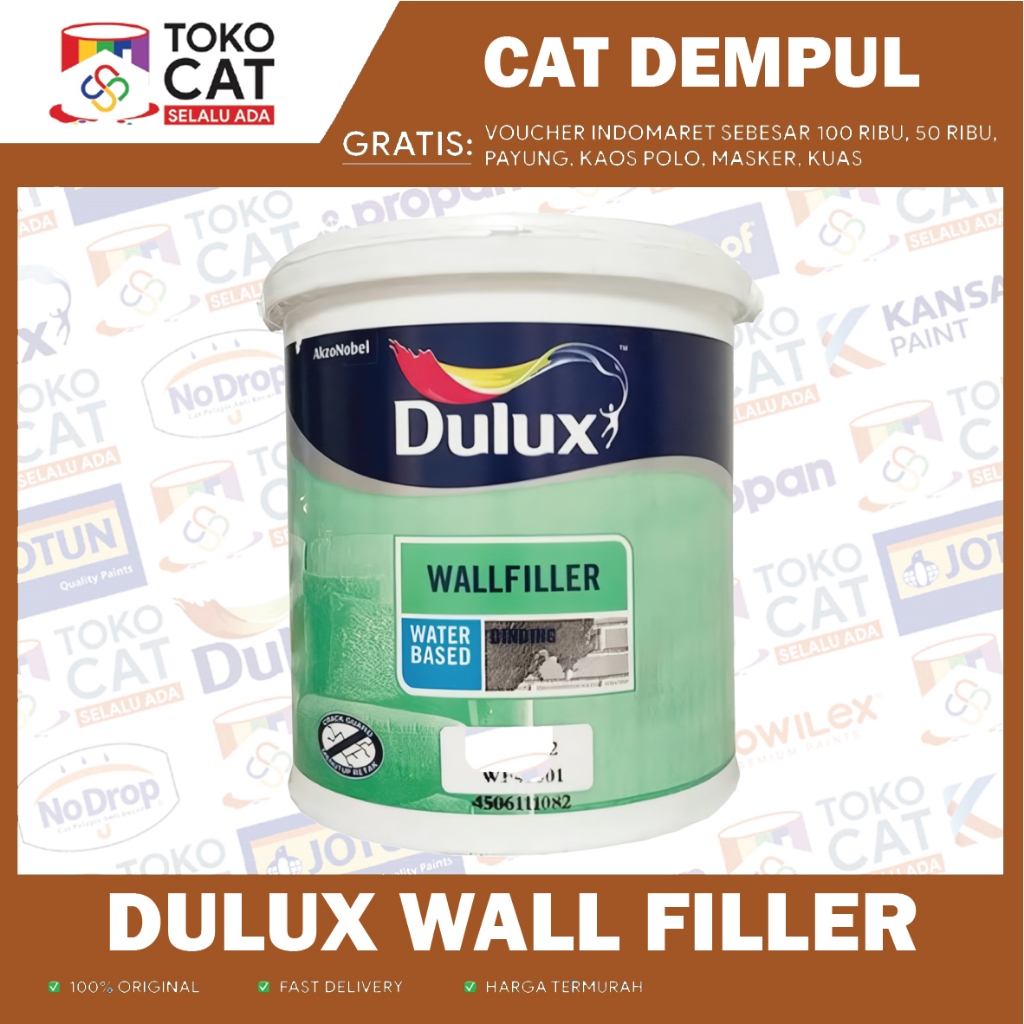 Jual Cat Dempul Interior | Dulux Wallfiller Plamur 3,5 KG | Kemasan ...
