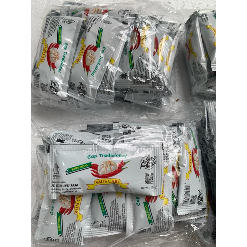 Jual Sambal saset 25 pcs Cap Tradisional / pack (Saos / Saus ) | Shopee ...