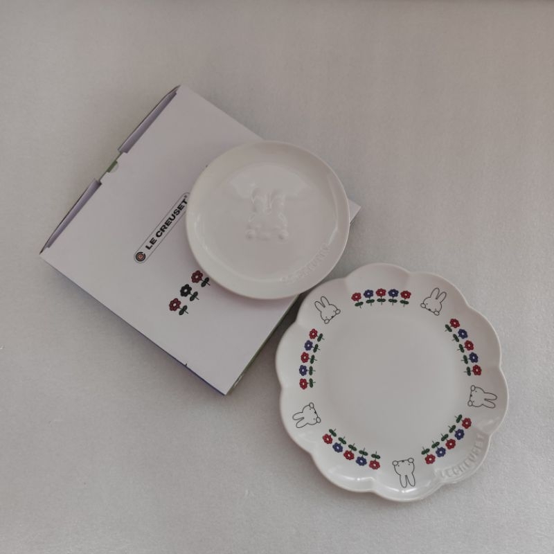 Jual original le creuset stoneware Miffy plate set of 2 piring makan ...