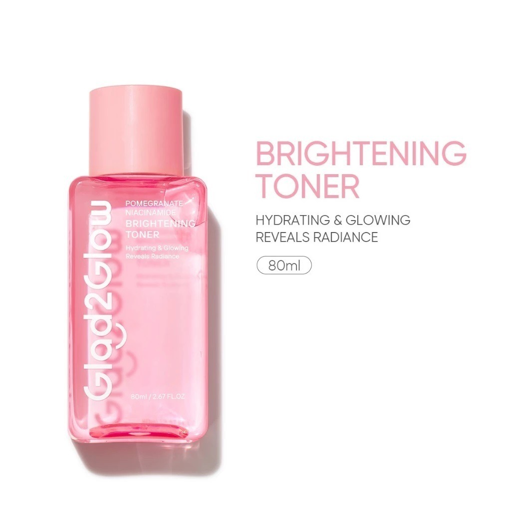 Jual Glad2Glow Pomegranate Niacinamide Brightening Toner 80ml | Shopee ...