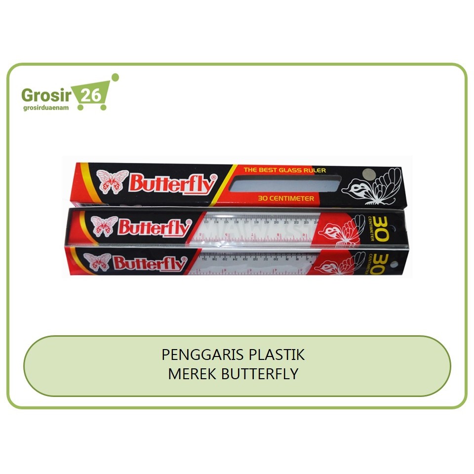 Jual (4 pcs) penggaris / rol / mistar / garisan plastik transparan ...