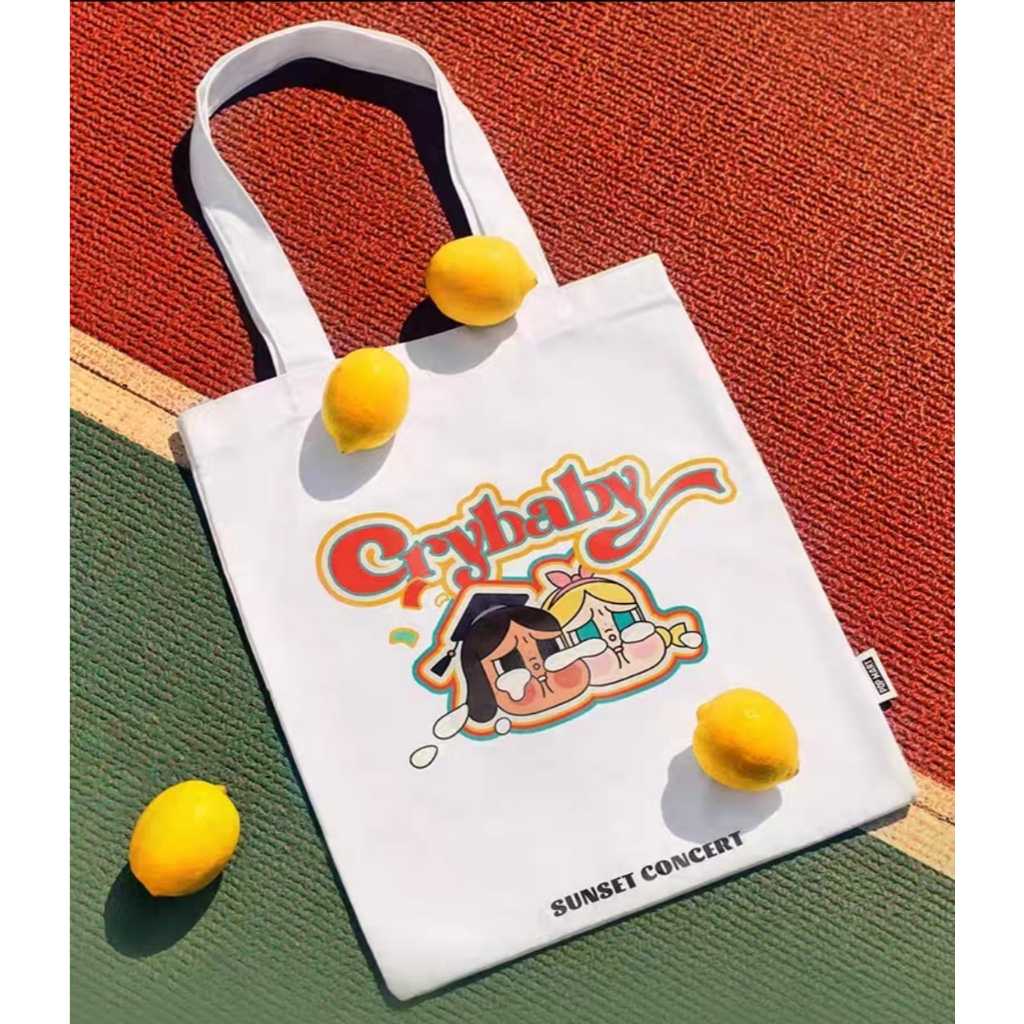 Jual Tas Tote Bag Cry Baby Pop Mart 100% Original | Shopee Indonesia