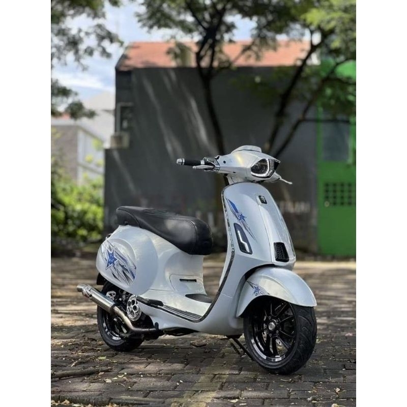 Jual STRIPING STICKER VESPA MATIC SPRINT TRANSPARAN DESAIN STARS SERIES ...