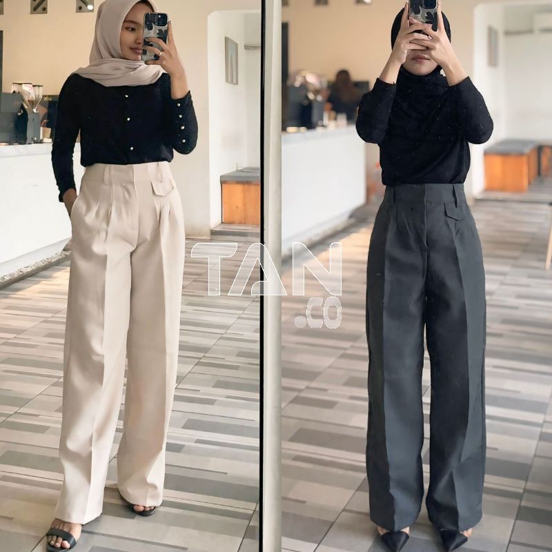 Jual ORO PANT - Celana Panjang Wanita Highwaist Loose Pants- Kerja ...