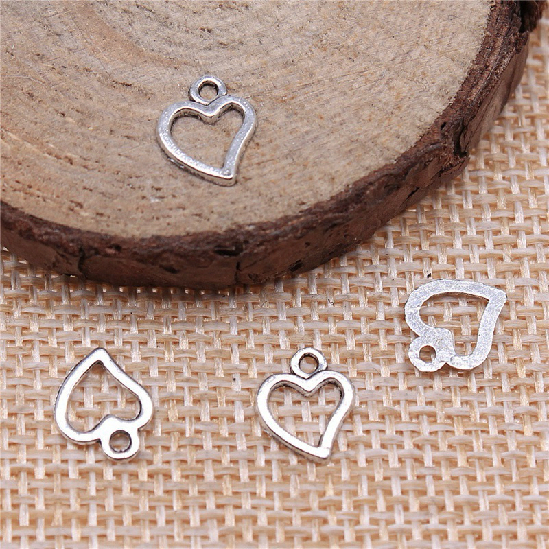 Jual [ 50 pcs ] mini love 10x8mm 0.2g charm besi alloy pendant liontin ...