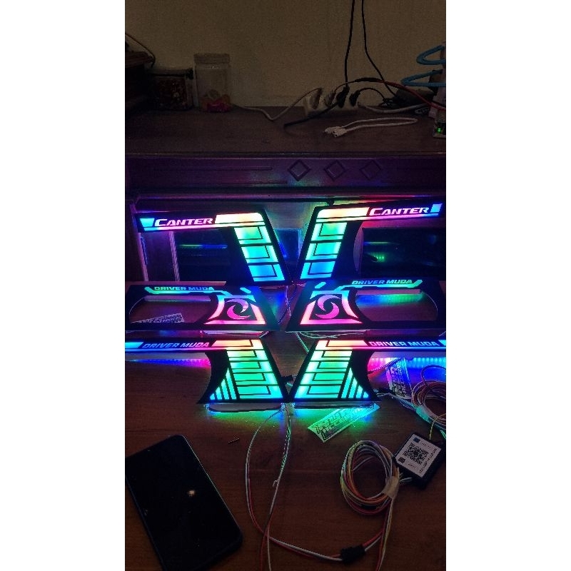 Jual FRAME HEADLAMP CANTER FRAME HEADLAMP AKRILIK CANTER CUSTOM RGB ...