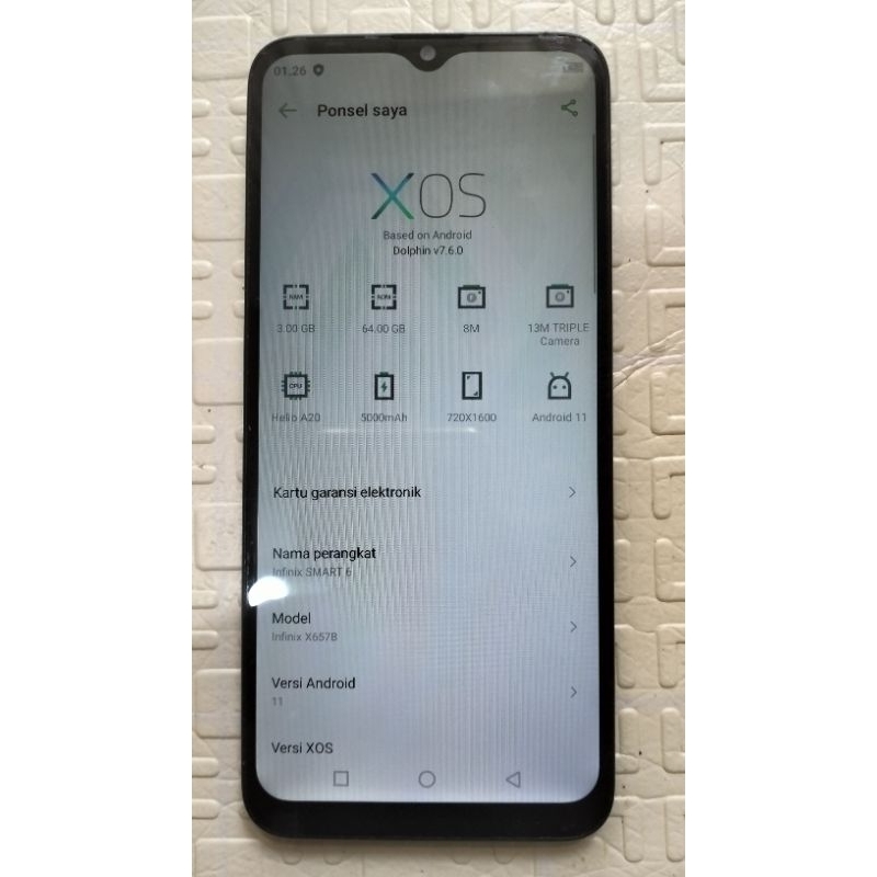 Jual Mesin infinix smart 6 X657B Ram 3/64 Minus lcd. | Shopee Indonesia