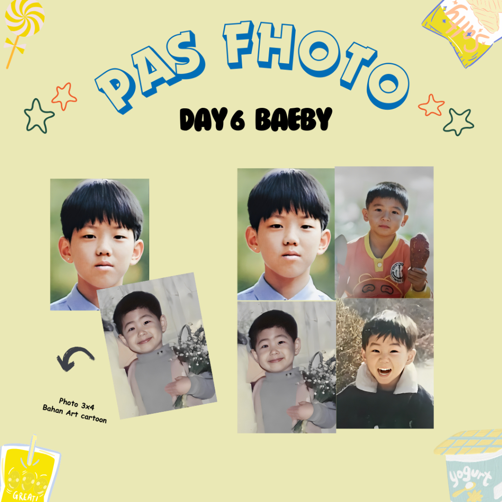 Jual PAS FOTO DAY6 BABY 3x4 (Harga 1- 4PCS) ID PHOTO KPOP IDOL (PO BACA ...