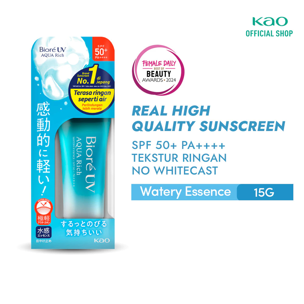Jual Sunscreen Biore UV Aqua Rich Watery Essence Sunscreen Sun screen ...