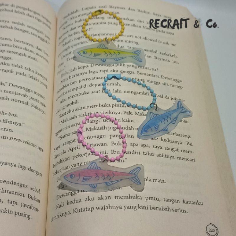 Jual COD Gantungan Kunci Ikan Murah Mini Cute Shrink Paper Lucu ...