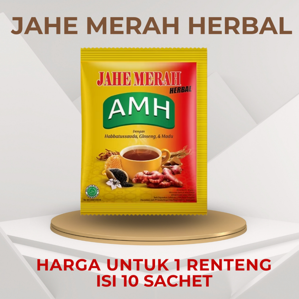 Jual AMH Jahe merah Herbal renceng 10 Sachet | Shopee Indonesia