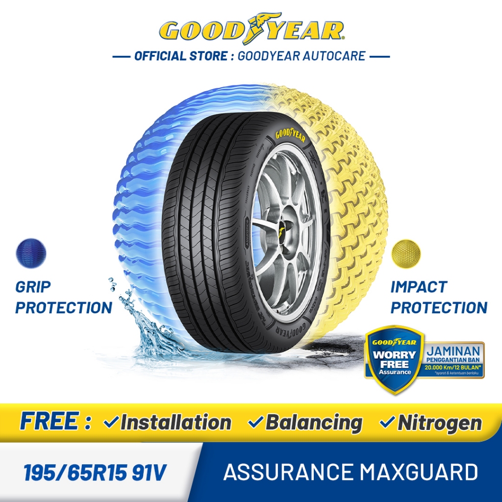 Jual Ban Goodyear 195/65R15 91V Assurance MaxGuard | Shopee Indonesia