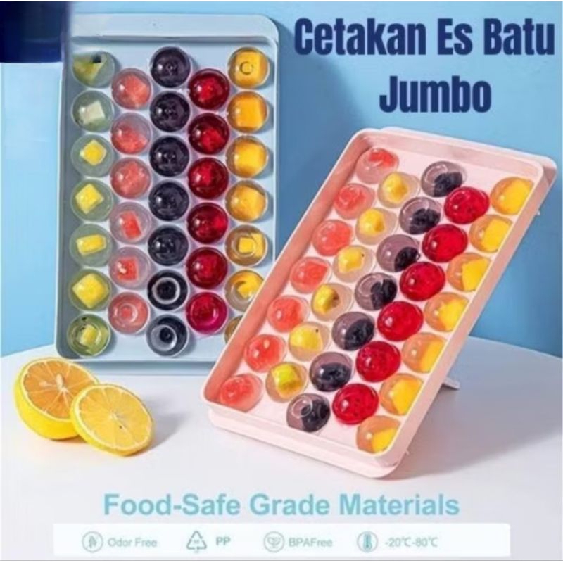 Jual Cetakan Es Batu bulat isi 33 Lobang Diameter Besar | Shopee Indonesia