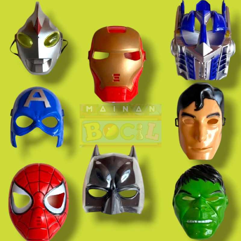 Jual Topeng Anak Topeng Karakter Superhero Batman Ironman Superman ...