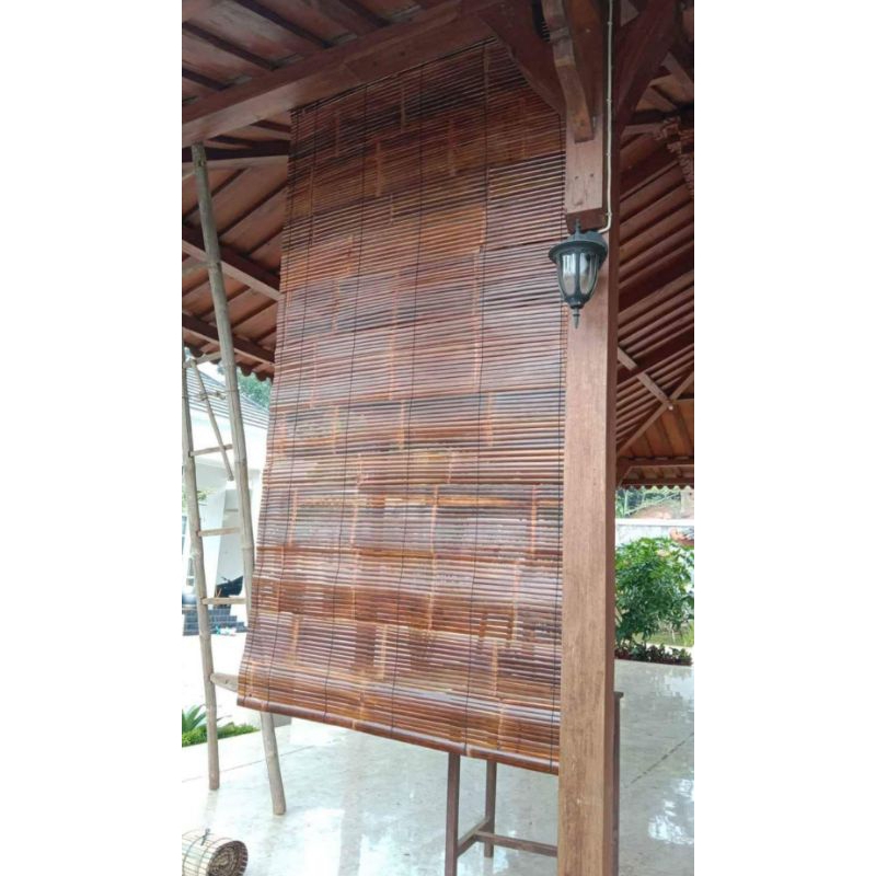 Jual TIRAI BAMBU OUTDOOR full vernis harga sudah include katrol ...