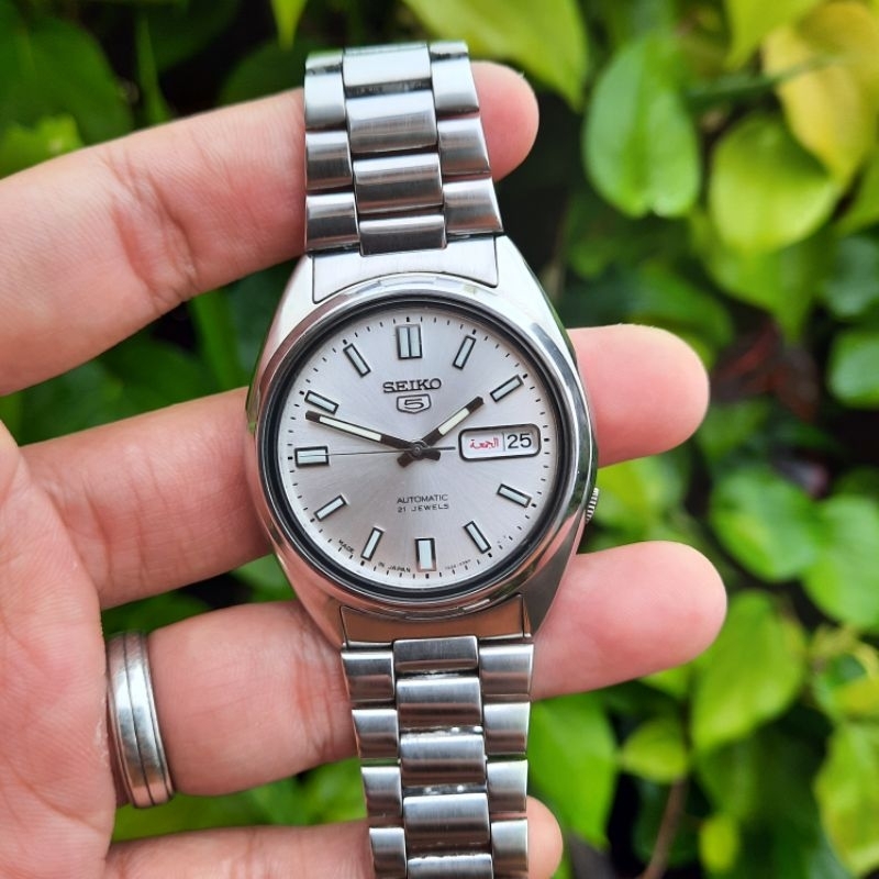 Jual JDM Seiko 5 Automatic SNXS73J1 White Sunbrust Dial SNXS73 7S26 ...