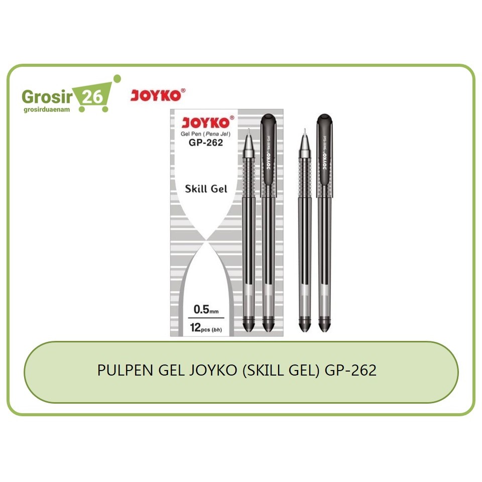 Jual (1 box) pulpen / pena / pen gel cair tinta basah joyko skill gel ...