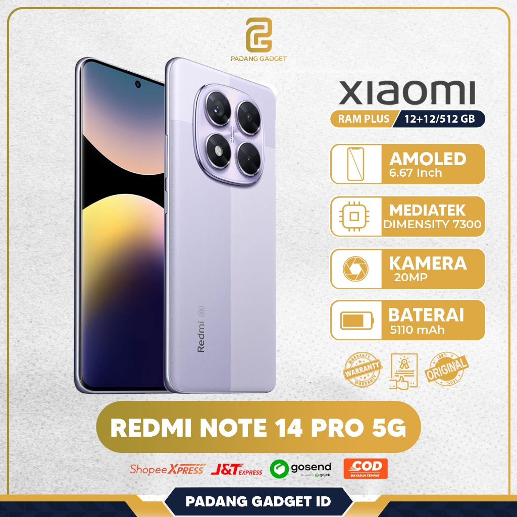 Jual Xiaomi Redmi Note 14 Pro 5G Ram 8/256GB & 12/512 GB Original ...
