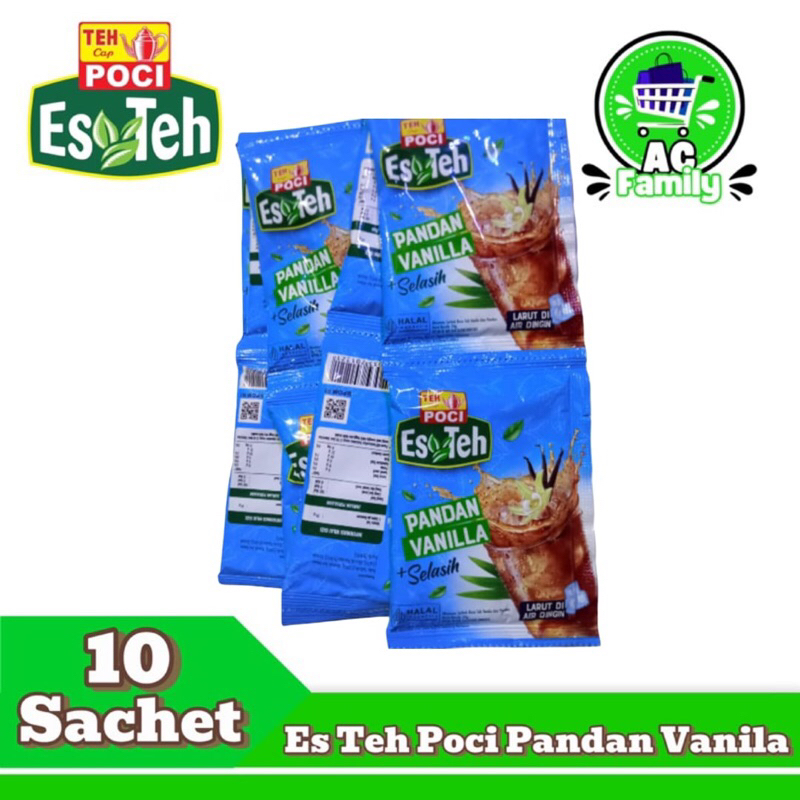 Jual Poci Es Teh Pandan Vanila Selasih 24gr x 10 Sachet | Shopee Indonesia