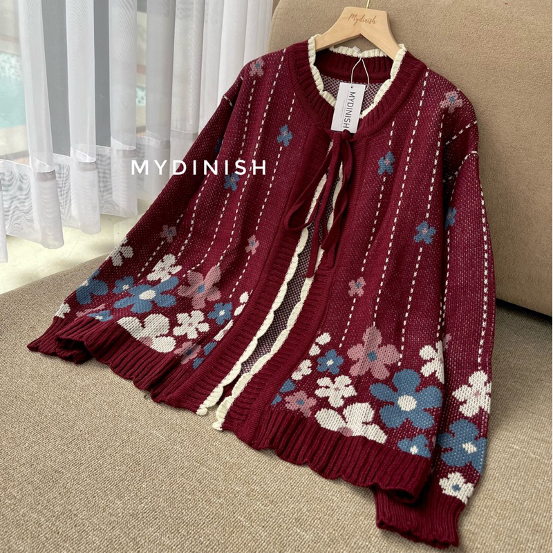Jual Jima Flower Cardy - Cardigan Rajut Motif Bunga Premium | Shopee Indonesia