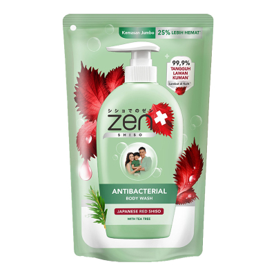 Jual Zen Antibacterial Body Wash Shiso & Tea Tree Refill | Shopee Indonesia