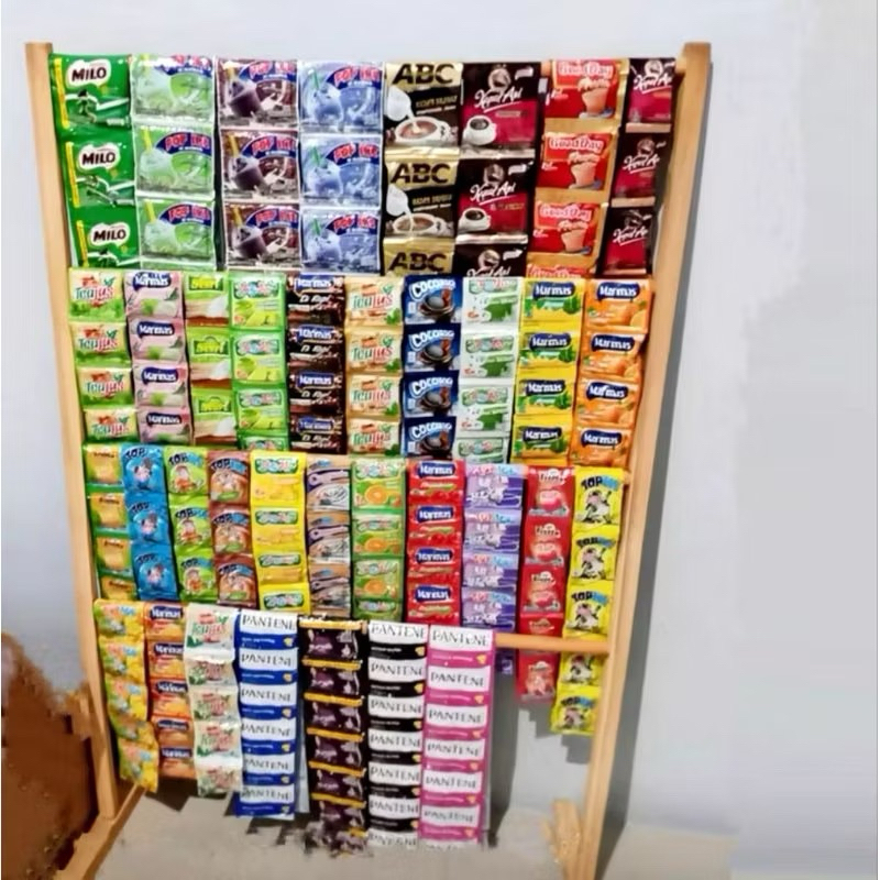 Jual Rak jajanan warung rak kertas rak kopi sachet rak sampiran ...